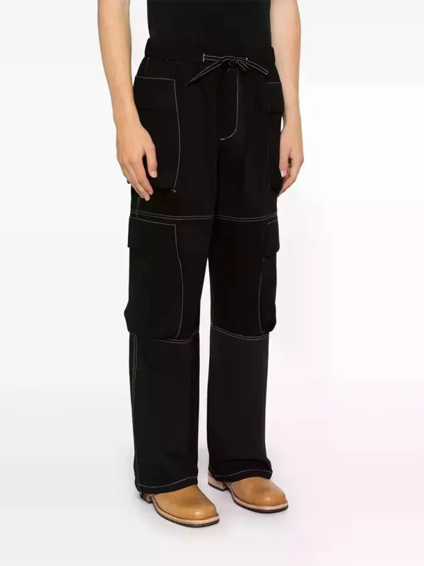 BONSAI Drawstring Cargo Pants - Black