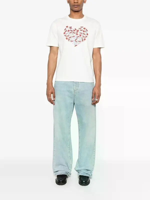 LANVIN Floral Heart Print T-shirt