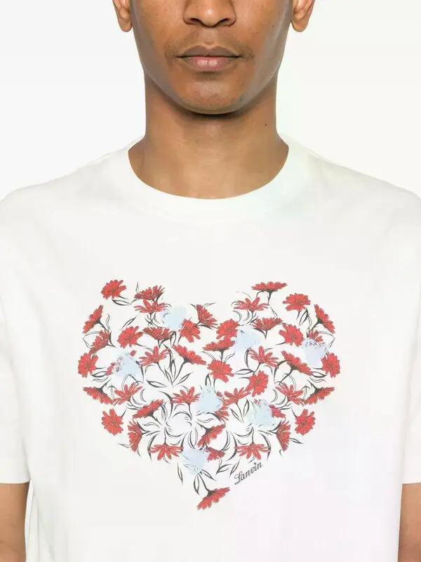 LANVIN Floral Heart Print T-shirt