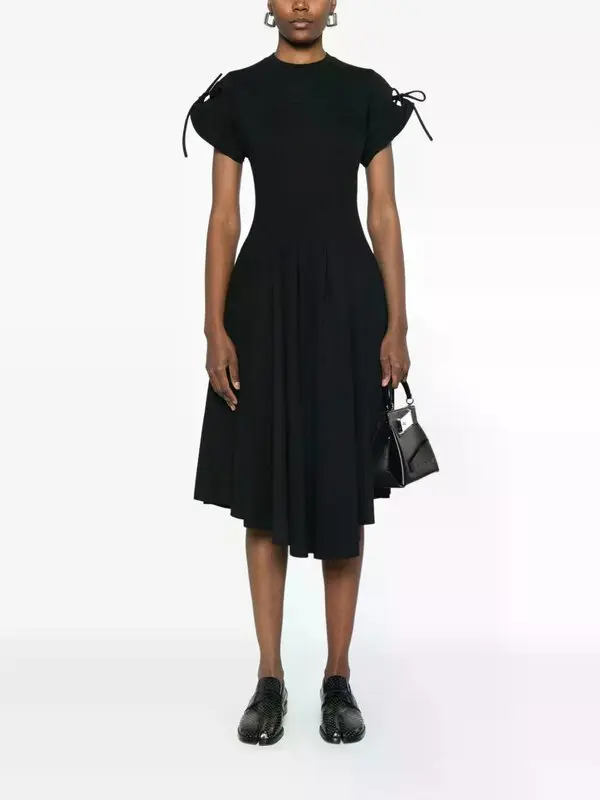 AGANOVICH Pleat-detail Midi Dress