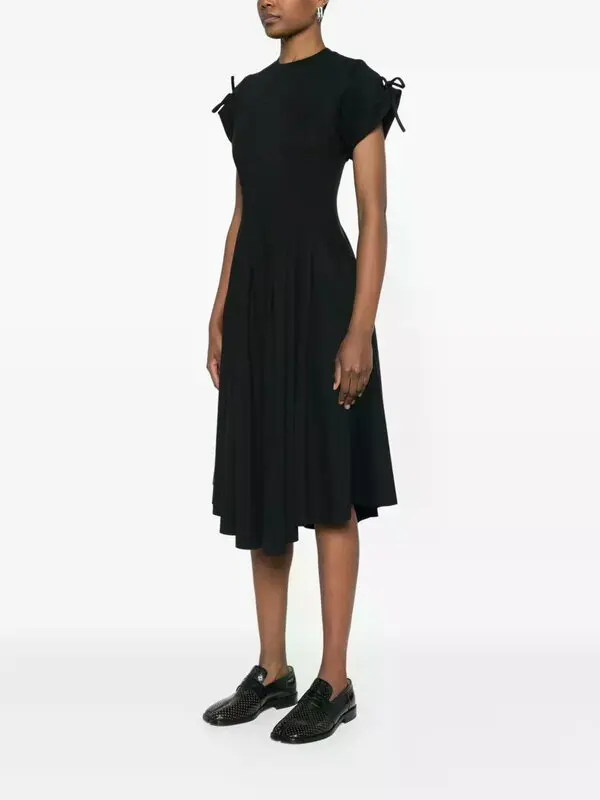 AGANOVICH Pleat-detail Midi Dress