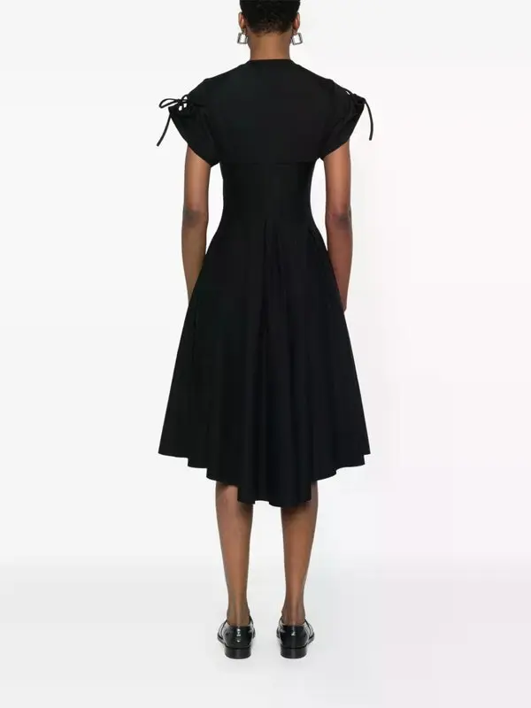AGANOVICH Pleat-detail Midi Dress