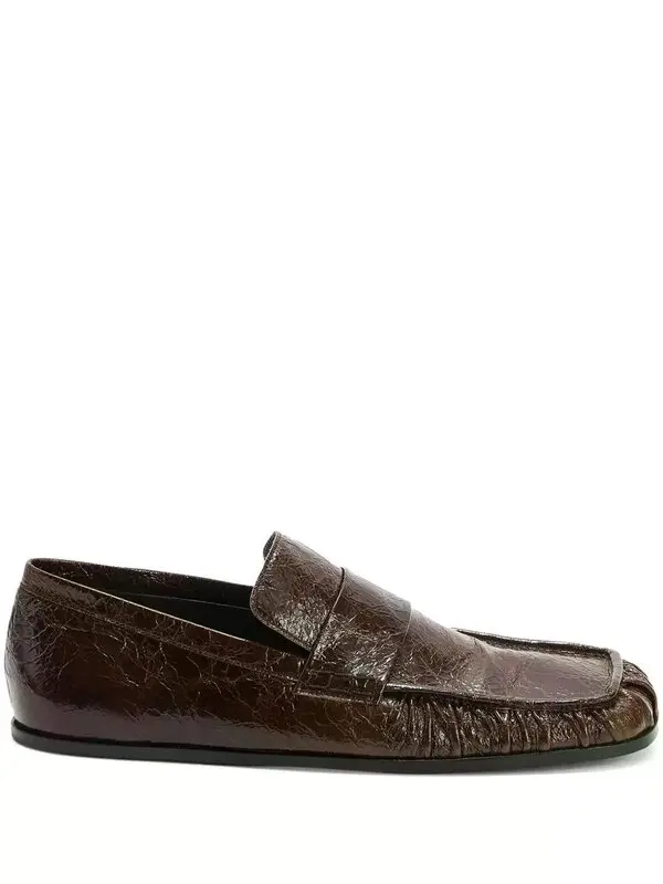 JIL SANDER Leather Loafers - Brown