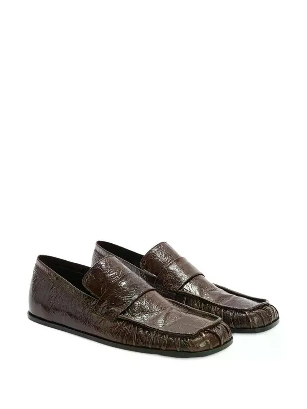 JIL SANDER Leather Loafers - Brown