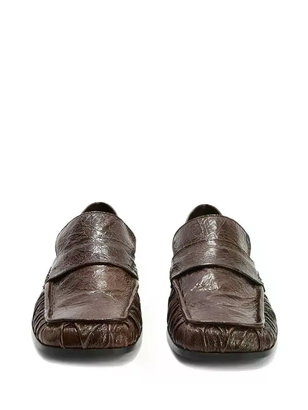JIL SANDER Leather Loafers - Brown