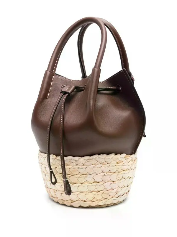 TOD'S Mini Straw Bucket Bag