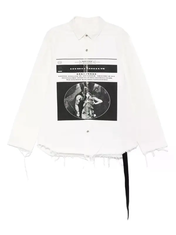 Rick Owens Logo-print Outershirt - White