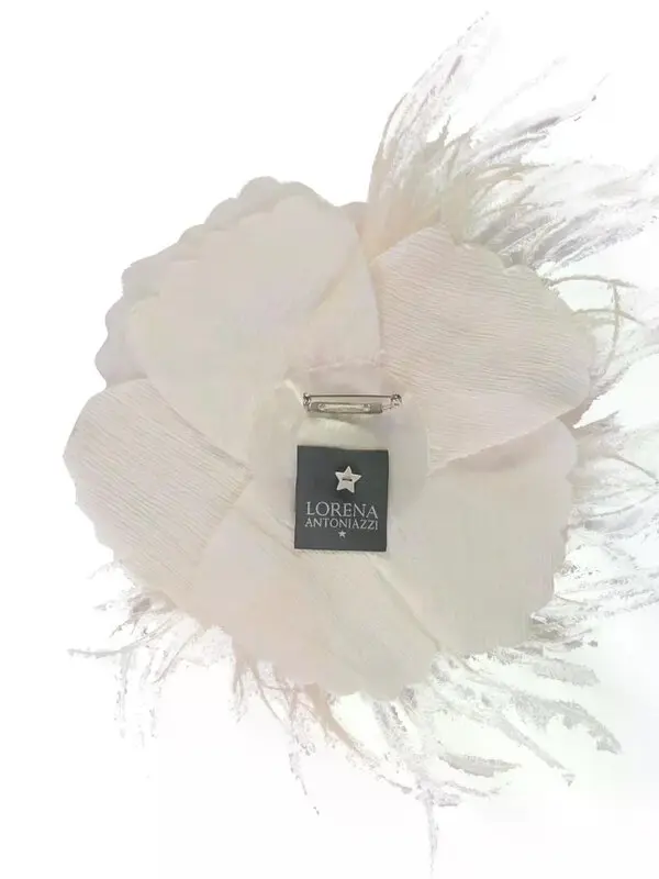 Lorena Antoniazzi Raffia White Hat with Floral Brooch Lorena Antoniazzi Raffia White Hat with Floral Brooch - www  main image 3