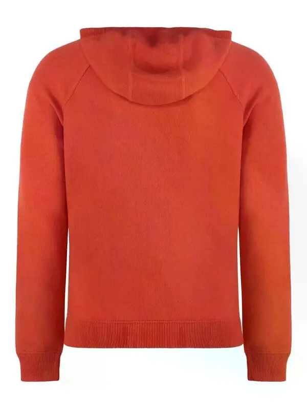 Malo Logo-intarsia Hoodie - Orange