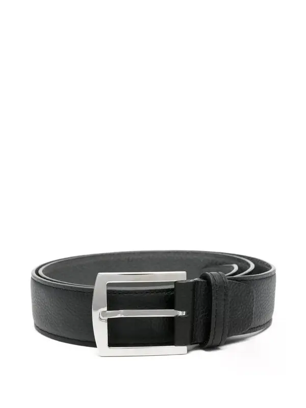 Kiton Leather Belt - Black