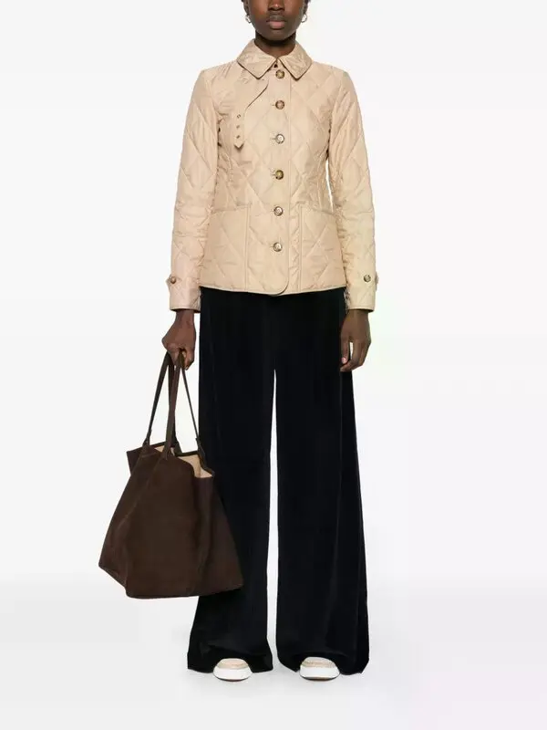 Burberry Diamond-quilted Jacket - Neutrals