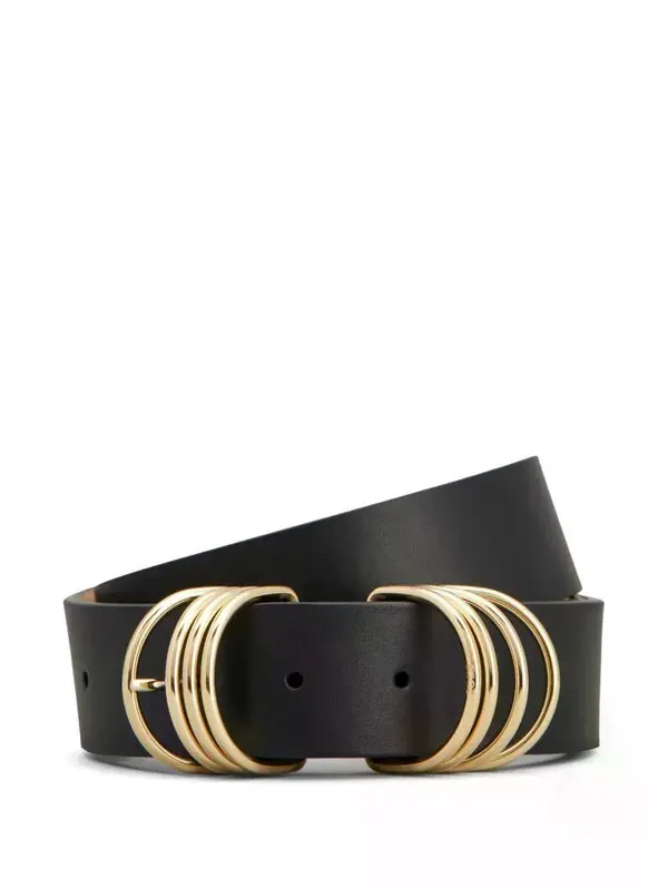 TOD'S Ringed Leather Belt - Black