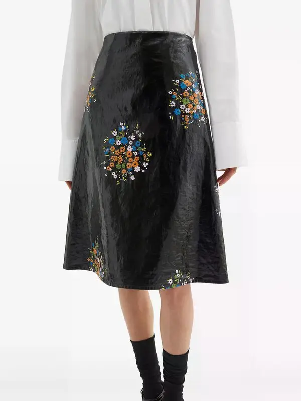 JIL SANDER Floral-print Midi Skirt