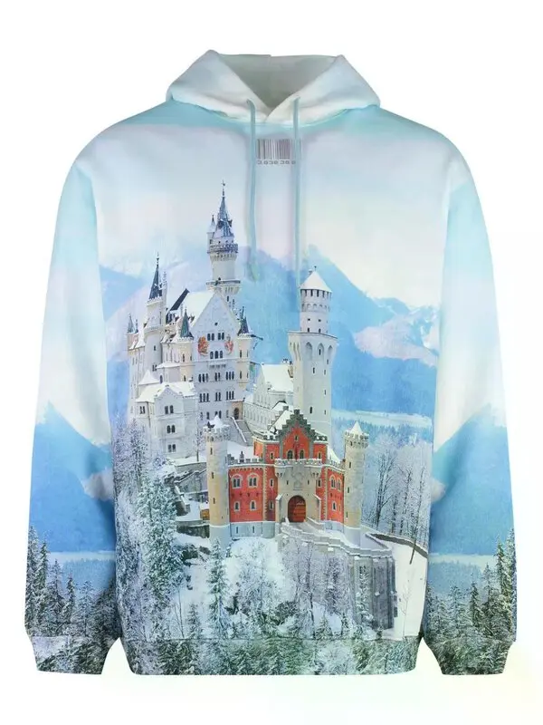 Vetements Neuschwanstein Winter Cotton Hoodie - Blue