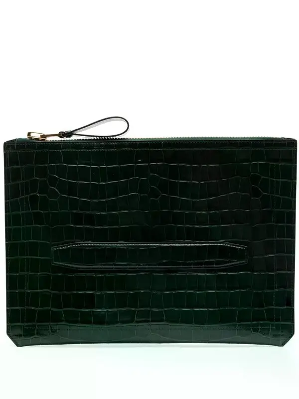 TOM FORD Leather Clutch Bag - Green