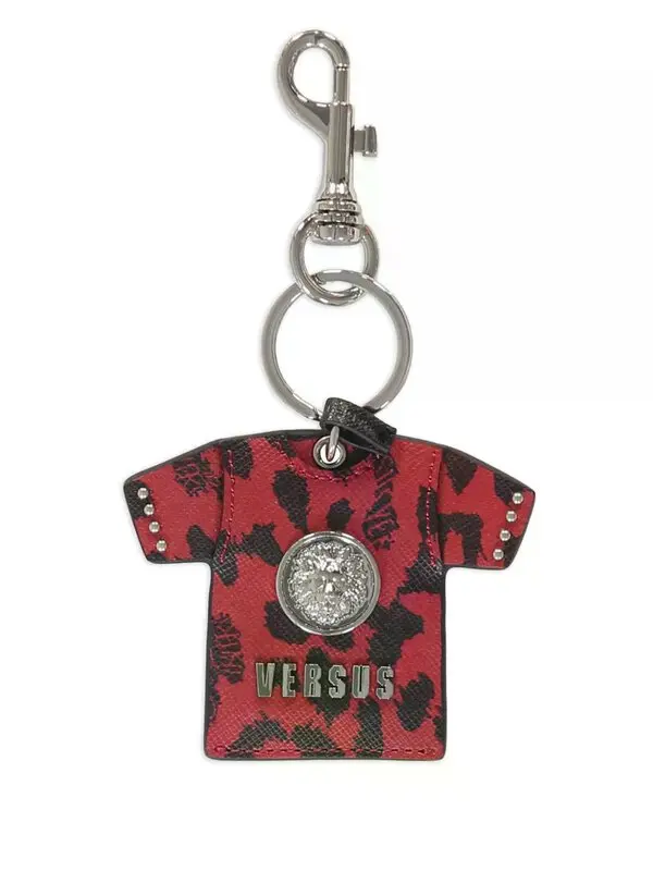 Versace Leather Keyring - Red