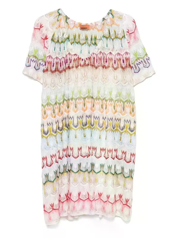 Missoni Crochet-knit Mini Dress - White
