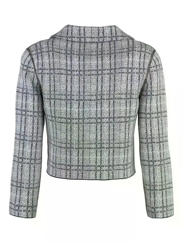 St. John Check Patterned Double-breasted Jacket