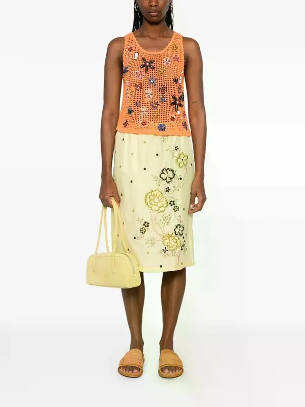 Kenzo Peonies Midi Skirt