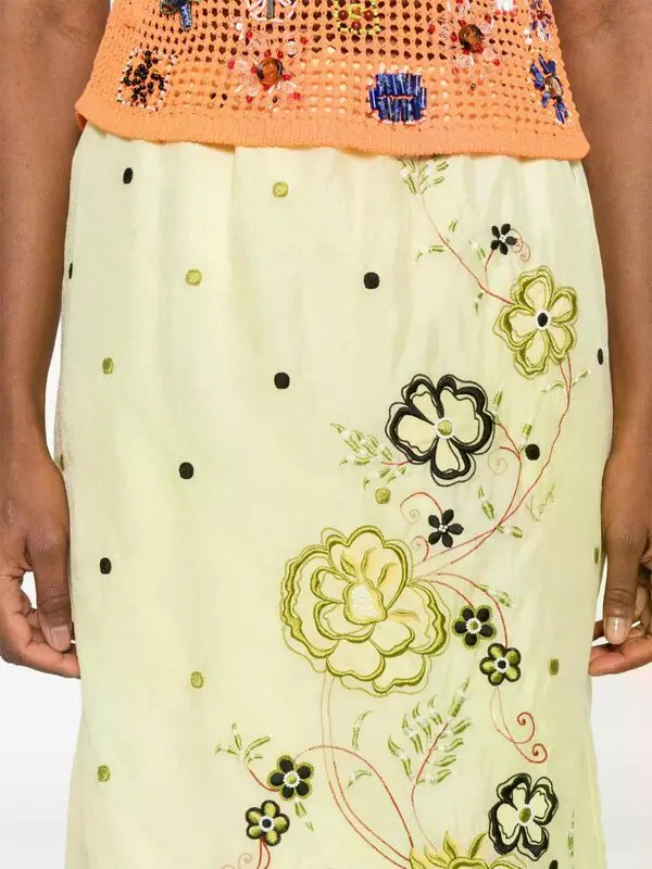 Kenzo Peonies Midi Skirt