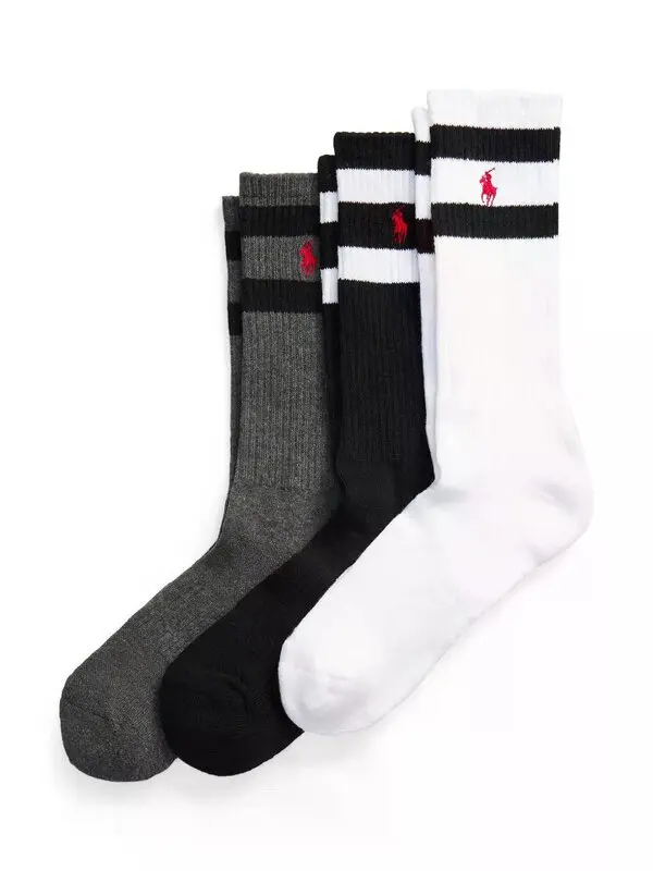 Polo Ralph Lauren Pony-embroidered Socks Set - Black