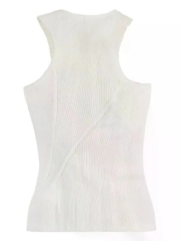 TALIA BYRE Ribbed Racerback Tank Top