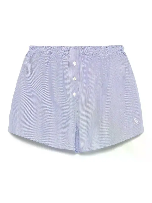 SPORTY & RICH Striped Shorts - Blue