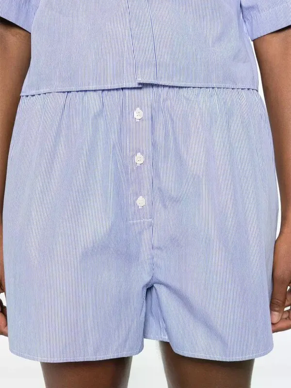 SPORTY & RICH Striped Shorts - Blue