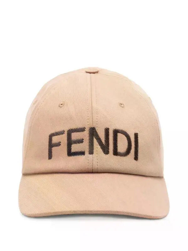 Fendi Cotton Baseball Cap - Brown