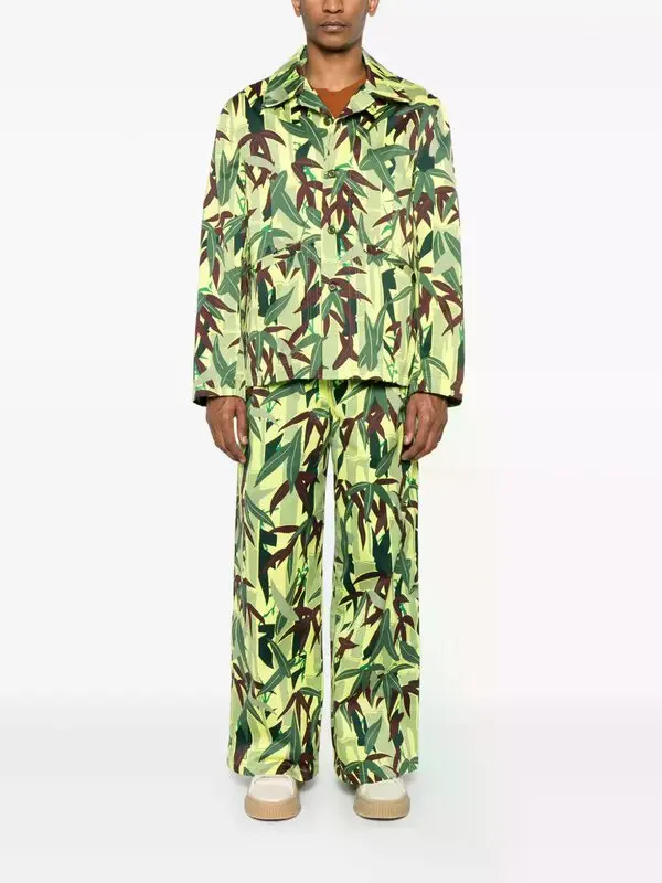 Kenzo Chiku-rin Camo-print Trousers