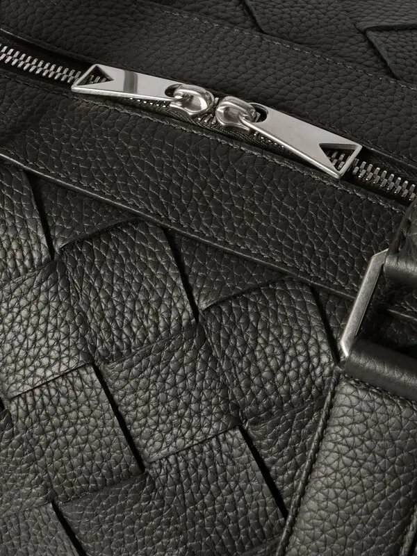 Bottega Veneta Intrecciato Leather Duffle Bag - Black