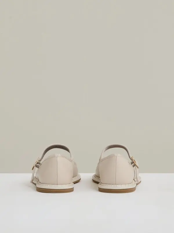 REISS Nicole Leather Mary Jane Shoes