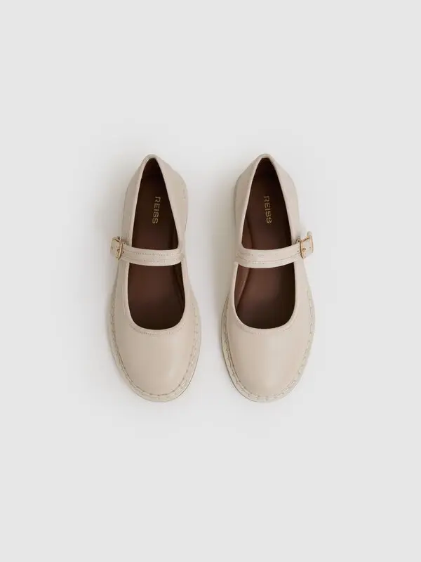 REISS Nicole Leather Mary Jane Shoes