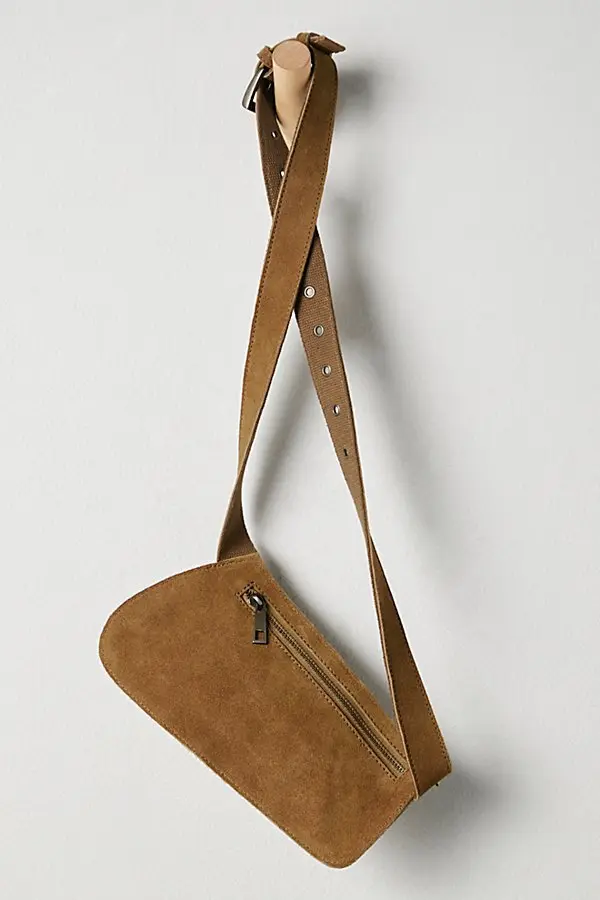 Free People Avalon Suede Sling Bag - Caramel