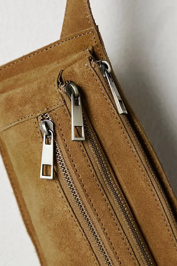 Free People Avalon Suede Sling Bag - Caramel