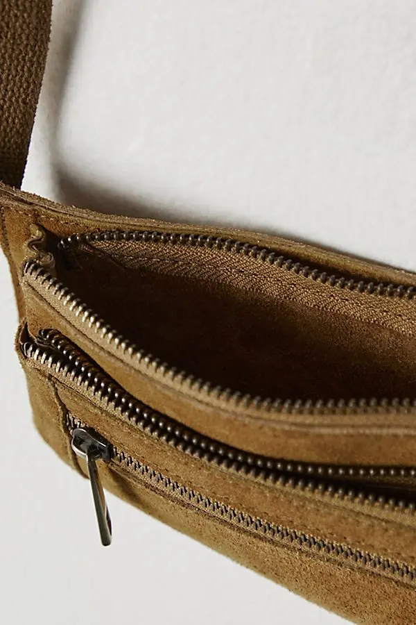 Free People Avalon Suede Sling Bag - Caramel