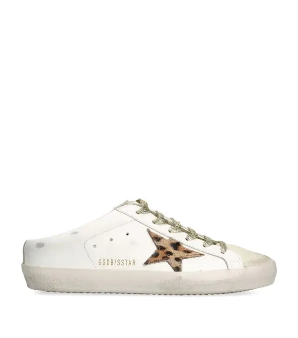 GOLDEN GOOSE Leather Super Star Sabot Low-top Sneakers - White
