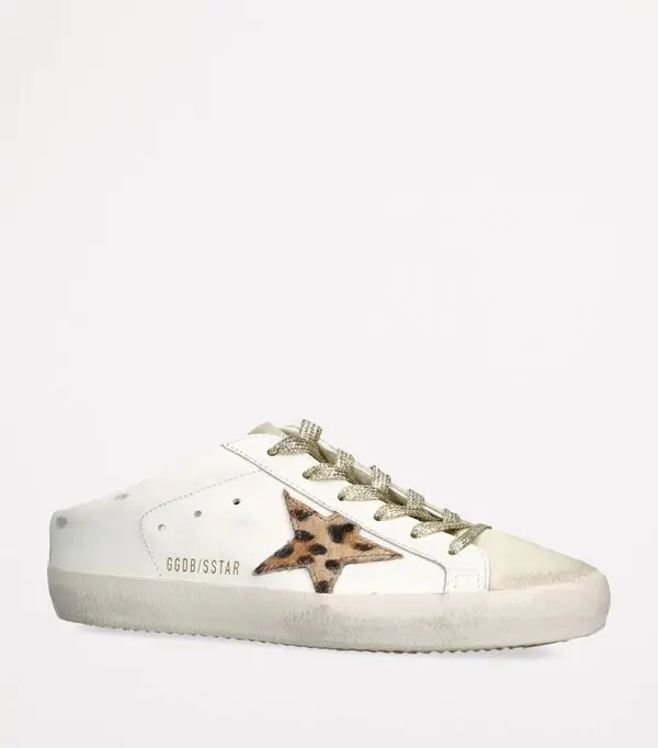 GOLDEN GOOSE Leather Super Star Sabot Low-top Sneakers - White