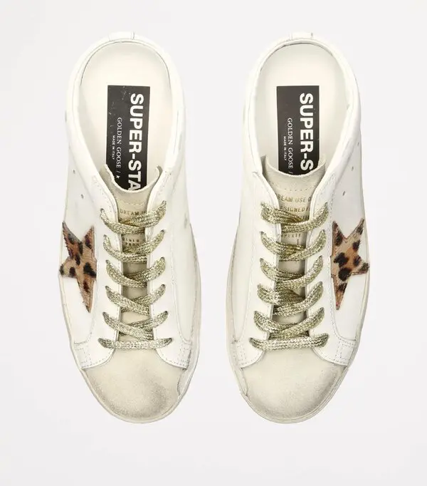 GOLDEN GOOSE Leather Super Star Sabot Low-top Sneakers - White