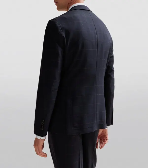 BOSS Check 2-piece Suit - Blue