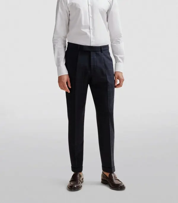 BOSS Check 2-piece Suit - Blue