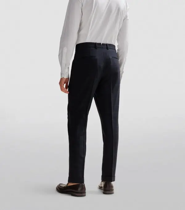 BOSS Check 2-piece Suit - Blue