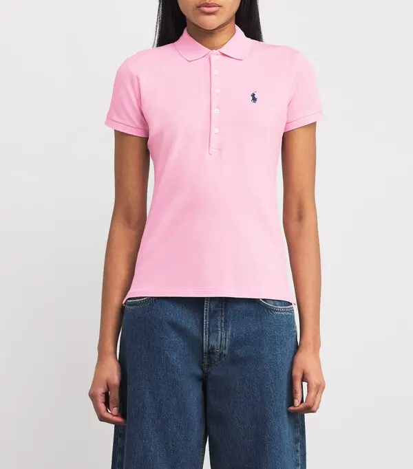 Polo Ralph Lauren Stretch-cotton Julie Polo Shirt - Pink