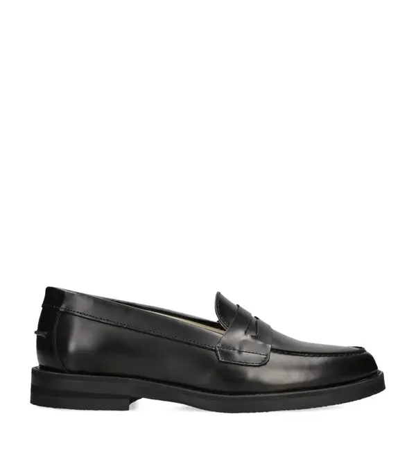DUKE + DEXTER Leather Wilde Penny Loafers