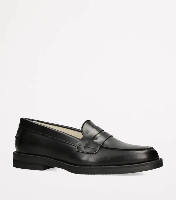 DUKE + DEXTER Leather Wilde Penny Loafers