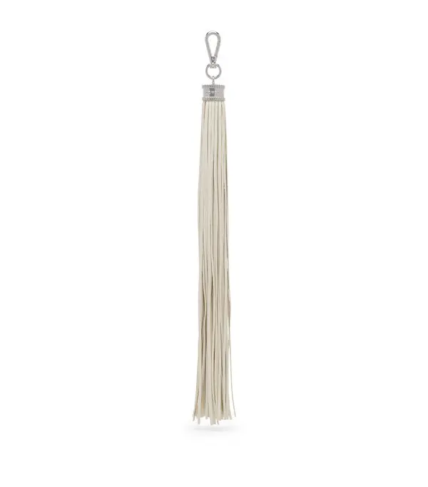 Alexander McQueen Leather Tassel Charm - Nude