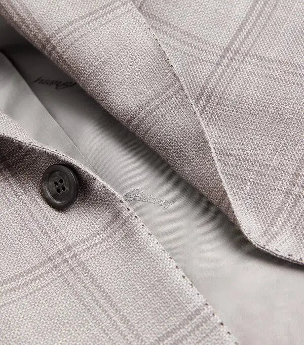 Brioni Wool-blend Check Blazer
