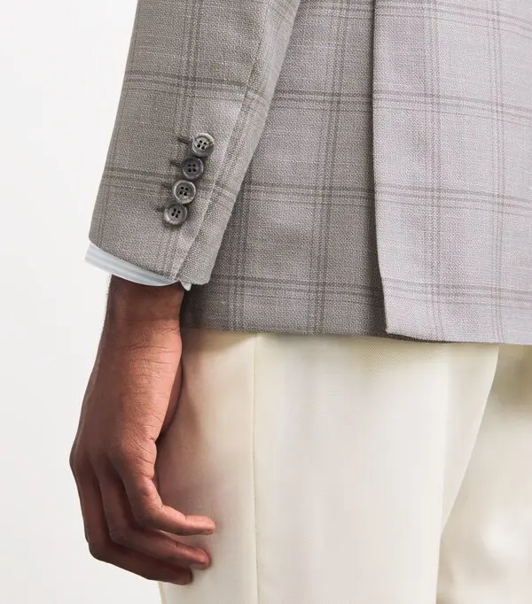Brioni Wool-blend Check Blazer