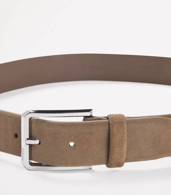 BOSS Suede Caleb Belt - Beige
