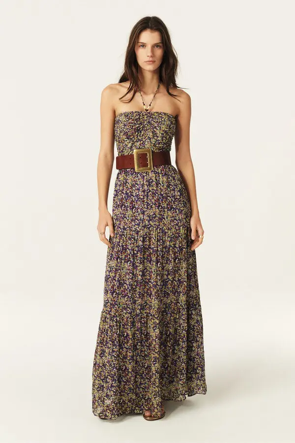 Ba&Sh Lorie Maxi Bustier Dress In Purple - 50% Off | Editorialist